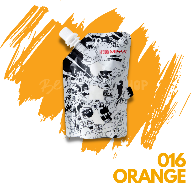 MIYA HIMI - Gouache - Refill bag (navulling) 100ml - Orange 016 | Be Creative Shop