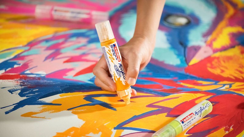 Edding 5400 Acrylic 3D double liner - 065 Neon geel | Be Creative Shop