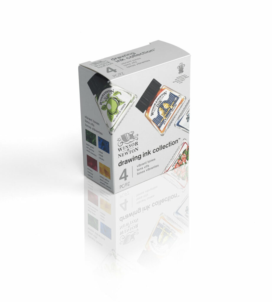 Winsor & Newton Vloeibare inkt 14 ml - set van 4 - Vibrant tones | Be Creative Shop
