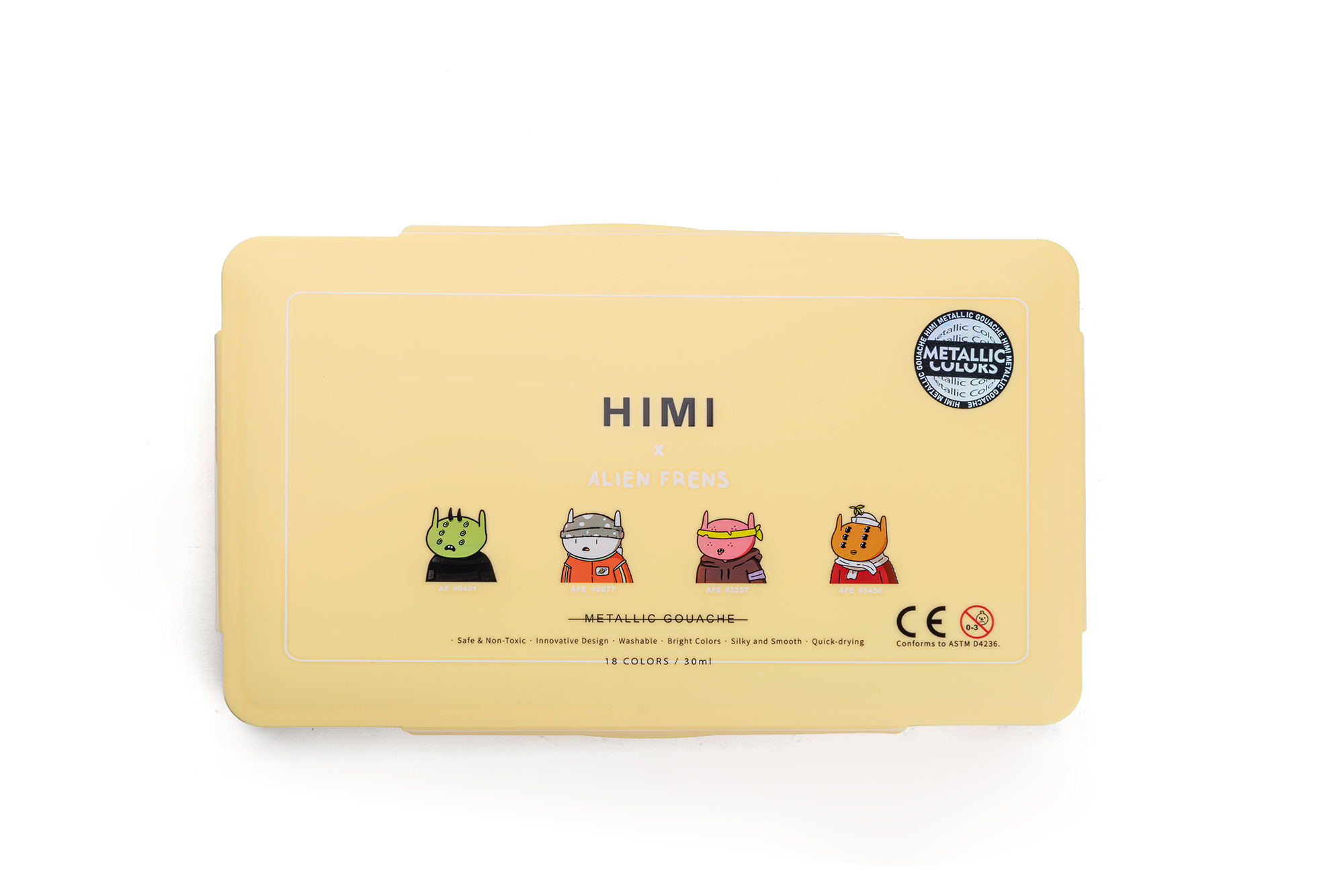 HIMI - Gouache Metallic - set van 18 kleuren x 30ml - in kunststof ...