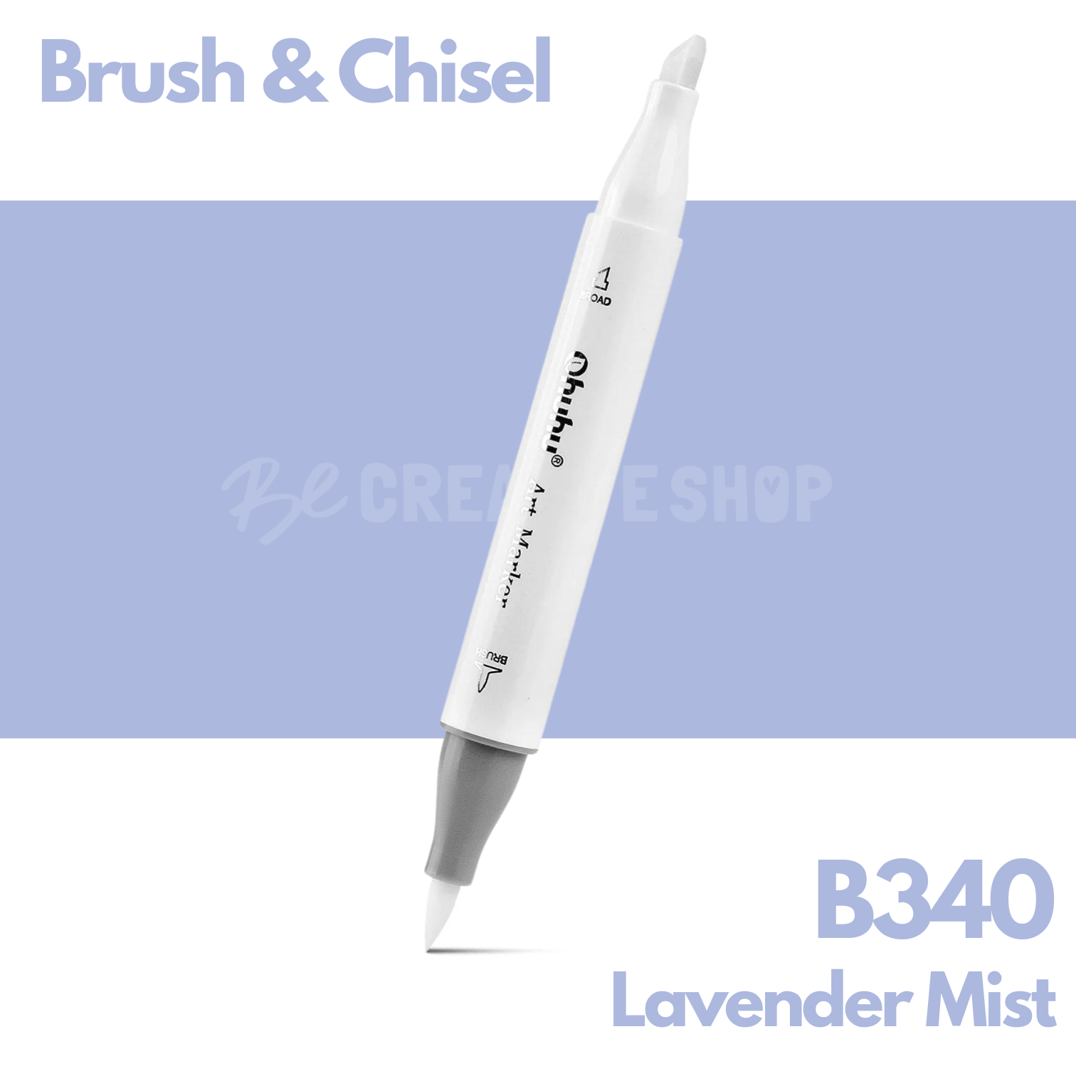 Ohuhu Alcohol based Art marker Brush & chisel - B340 Lavender Mist | Be ...