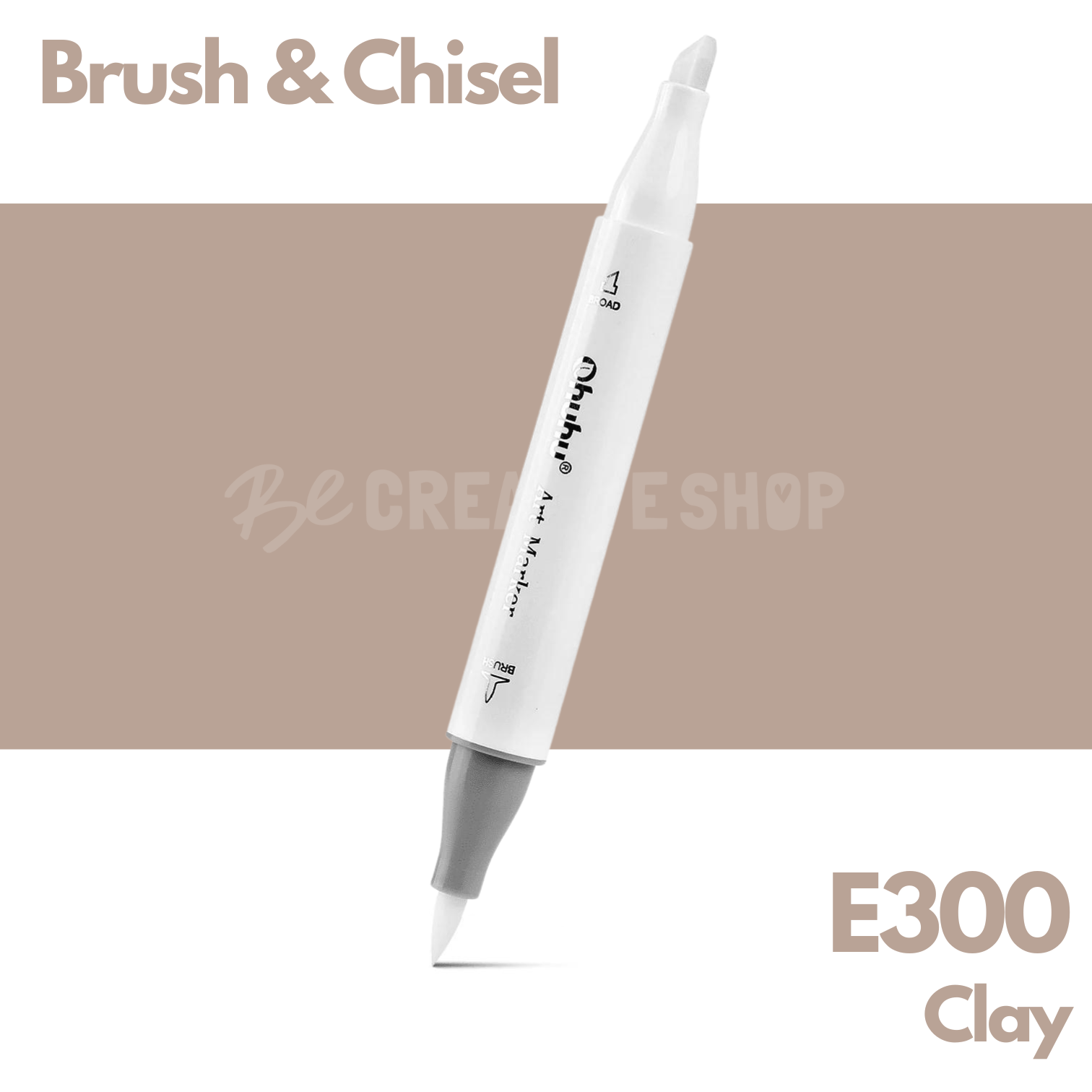 Ohuhu Alcohol based Art marker Brush & chisel - E300 Clay | Be Creative ...