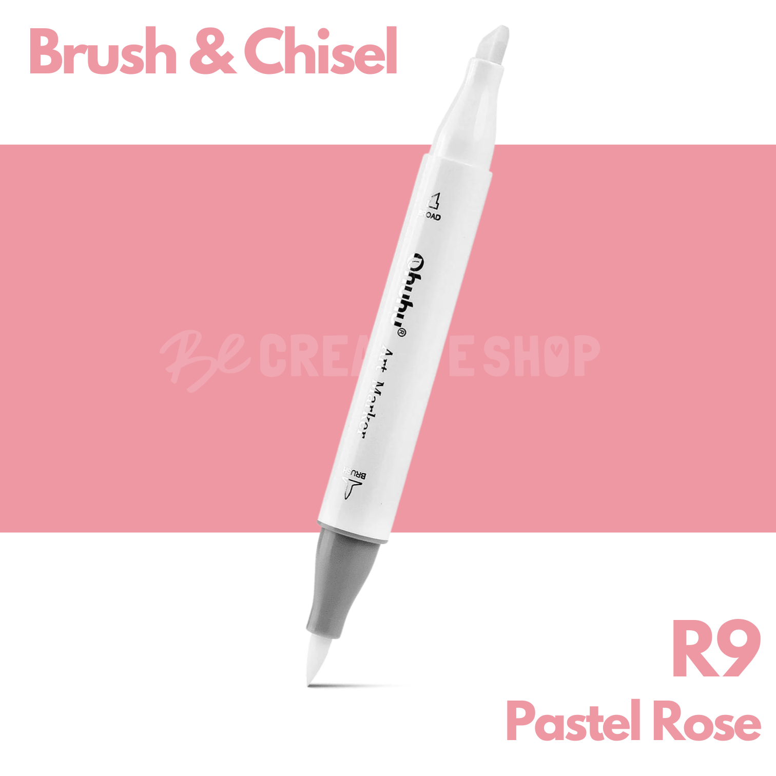 Ohuhu Alcohol based Art marker Brush & chisel - R9 Pastel Rose | Be ...