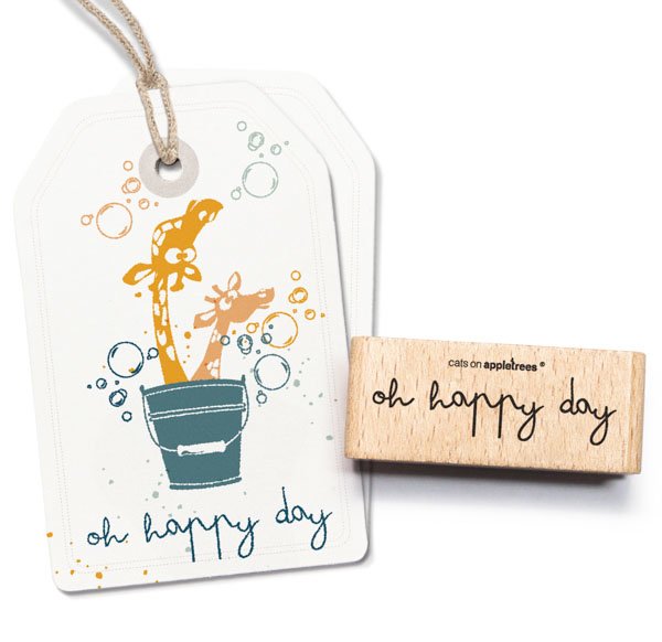 Cats on Appletrees - Houten stempel - 50x20mm - Oh Happy Day 2 | Be ...