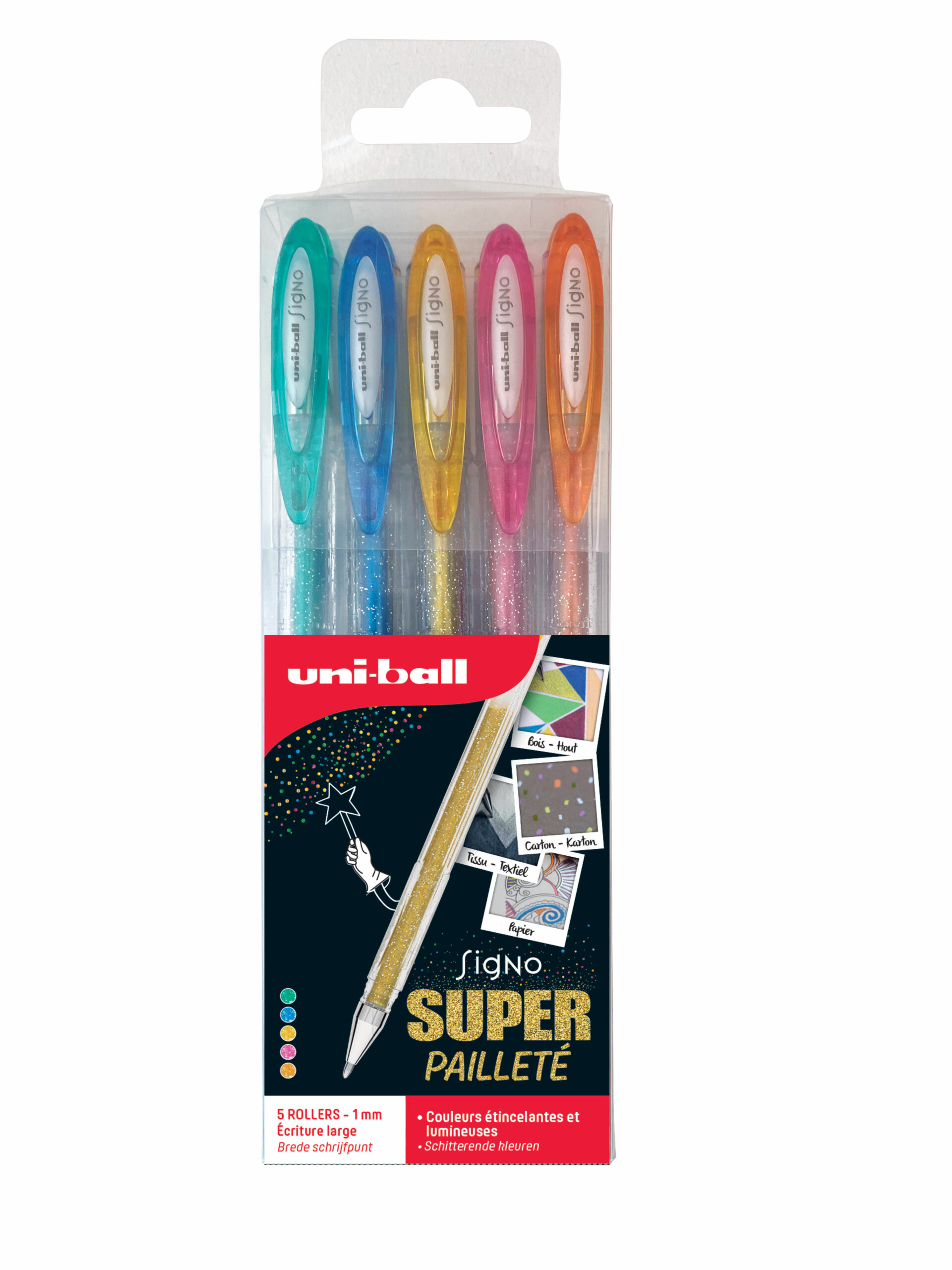 Uni-ball Signo Super Glitter Gelpennen UM-120SP - 1,0 mm - set van 5 ...