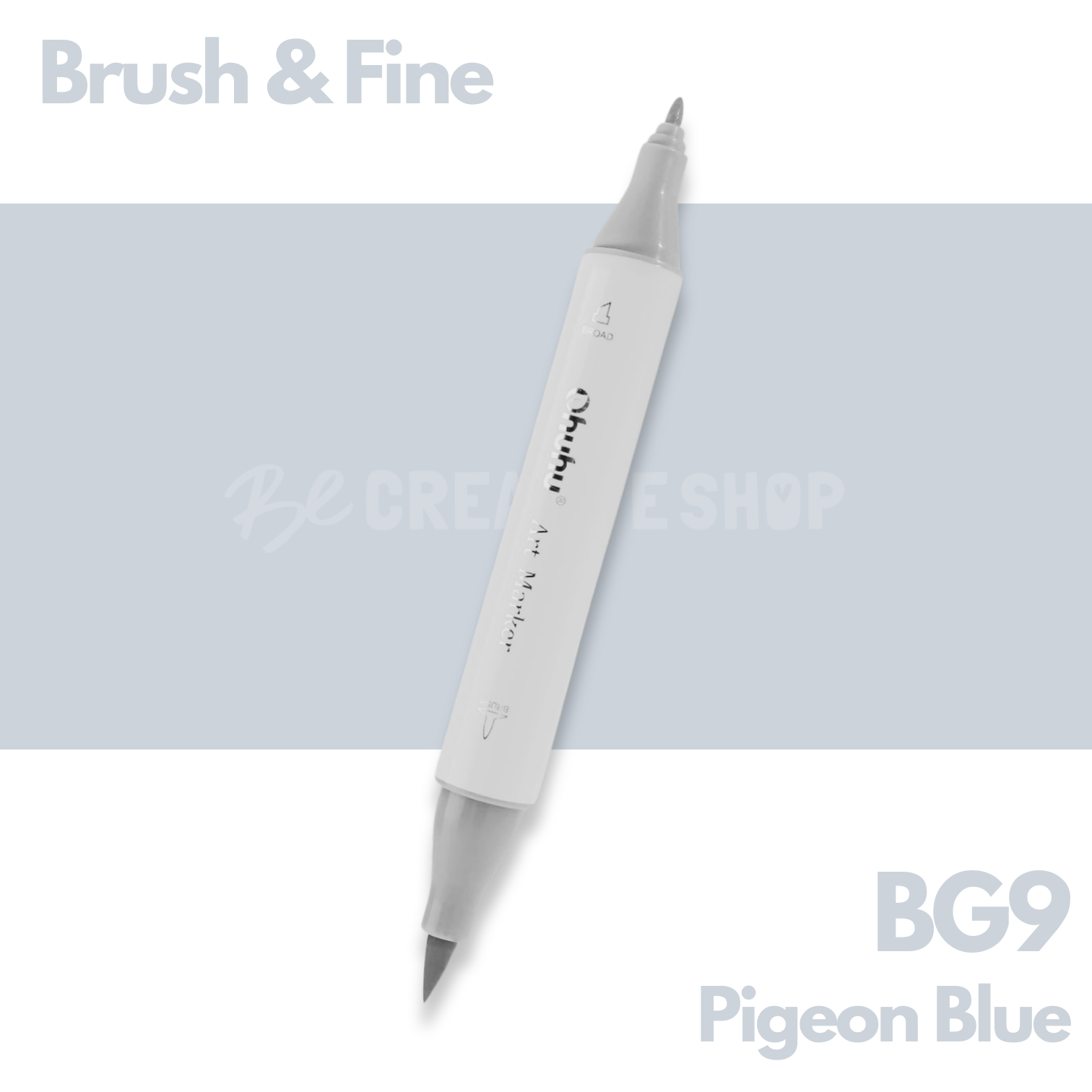 Ohuhu Alcohol based Art marker Brush & Fine - BG9 Pigeon Blue | Be ...