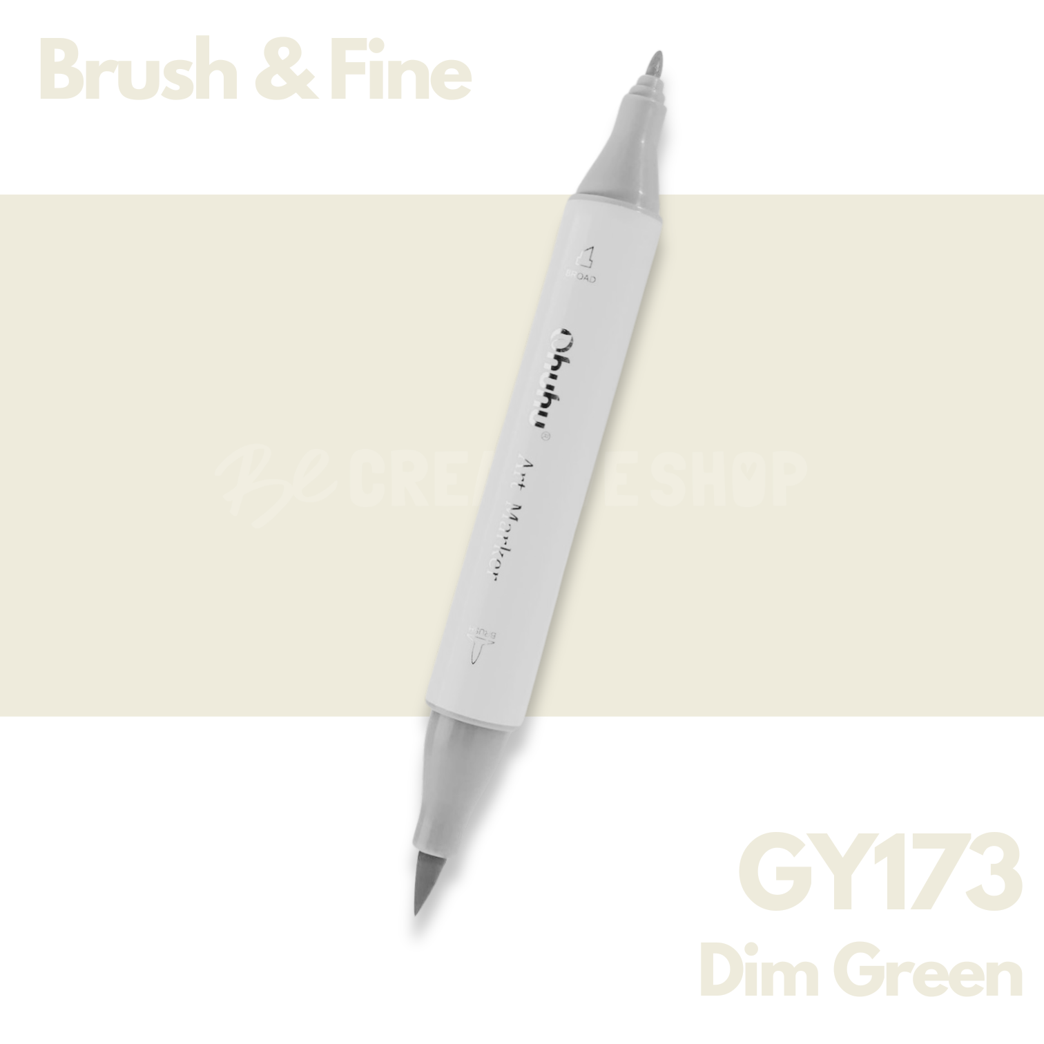 Ohuhu Alcohol based Art marker Brush & Fine - GY173 Dim Green | Be ...