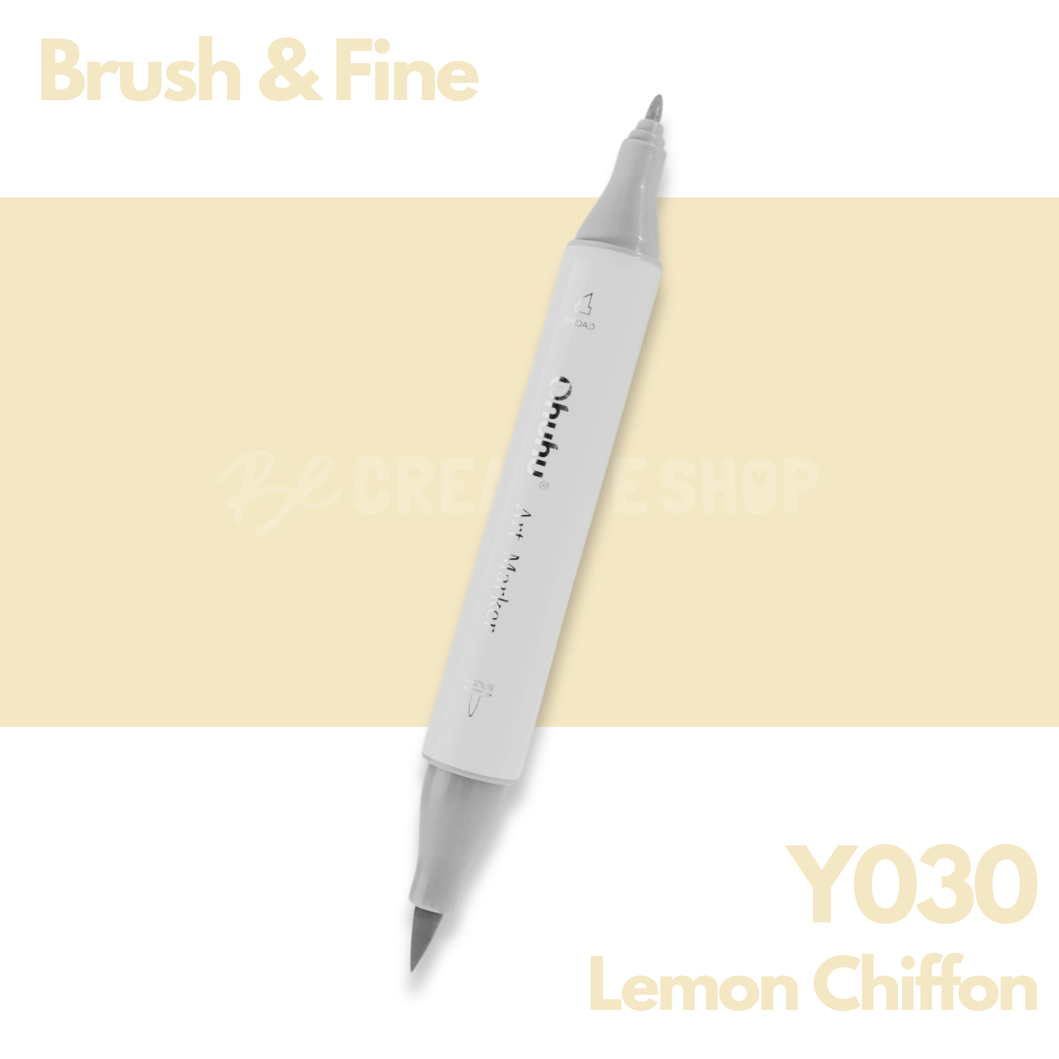 Ohuhu Alcohol based Art marker Brush & Fine - Y030 Lemon Chiffon | Be ...
