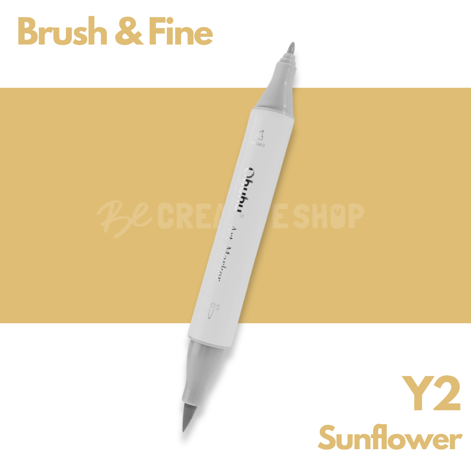 Ohuhu Alcohol based Art marker Brush & Fine - Y2 Sunflower | Be ...