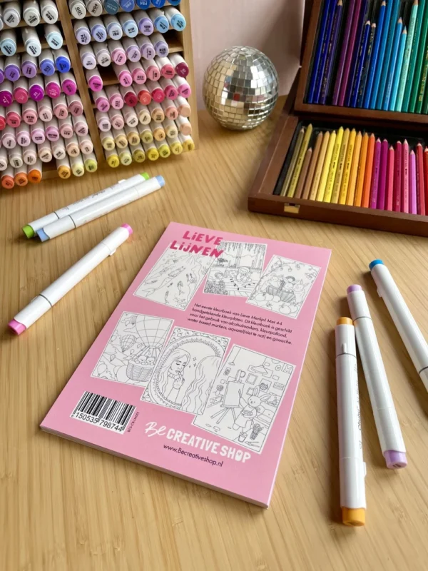 Kleurboek Lieve Lijnen - 44 kleurplaten geschikt voor alcoholmarkers ...