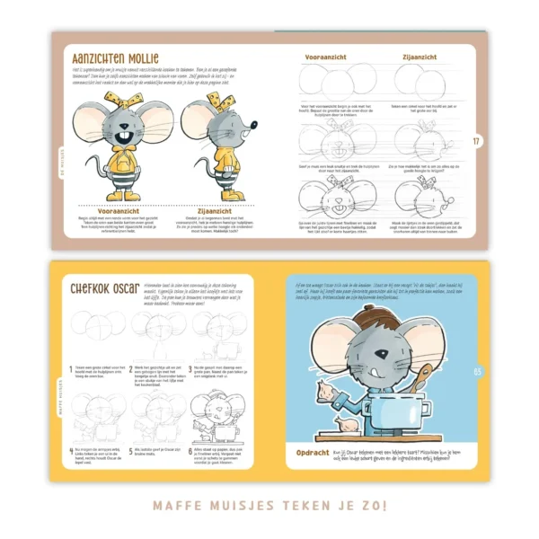 Boek Maffe muisjes teken je zo! Karin Luttenberg | Be Creative Shop